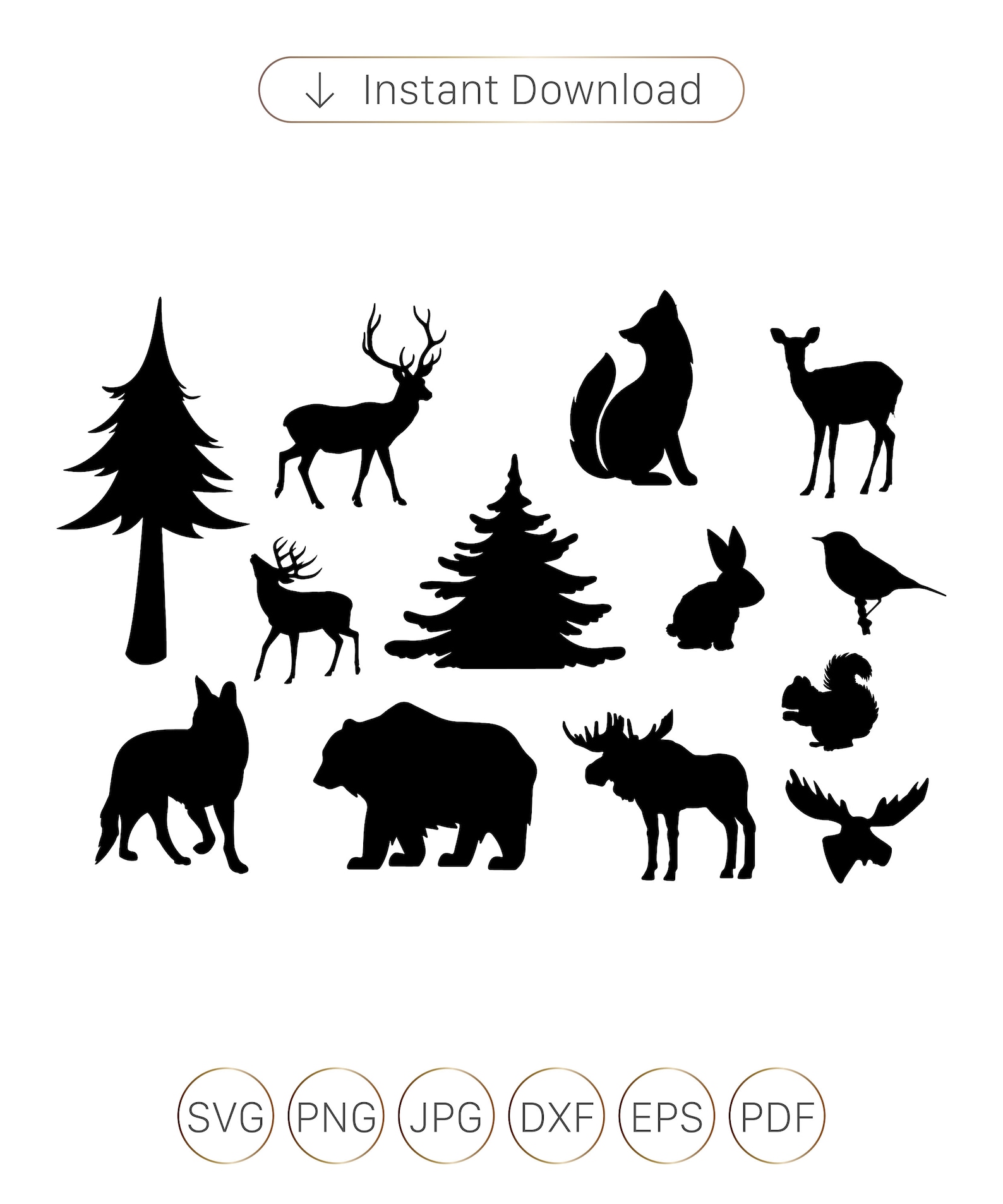Woodland Animals Svg,forest Animals Svg,woodland Animals Silhouette ...