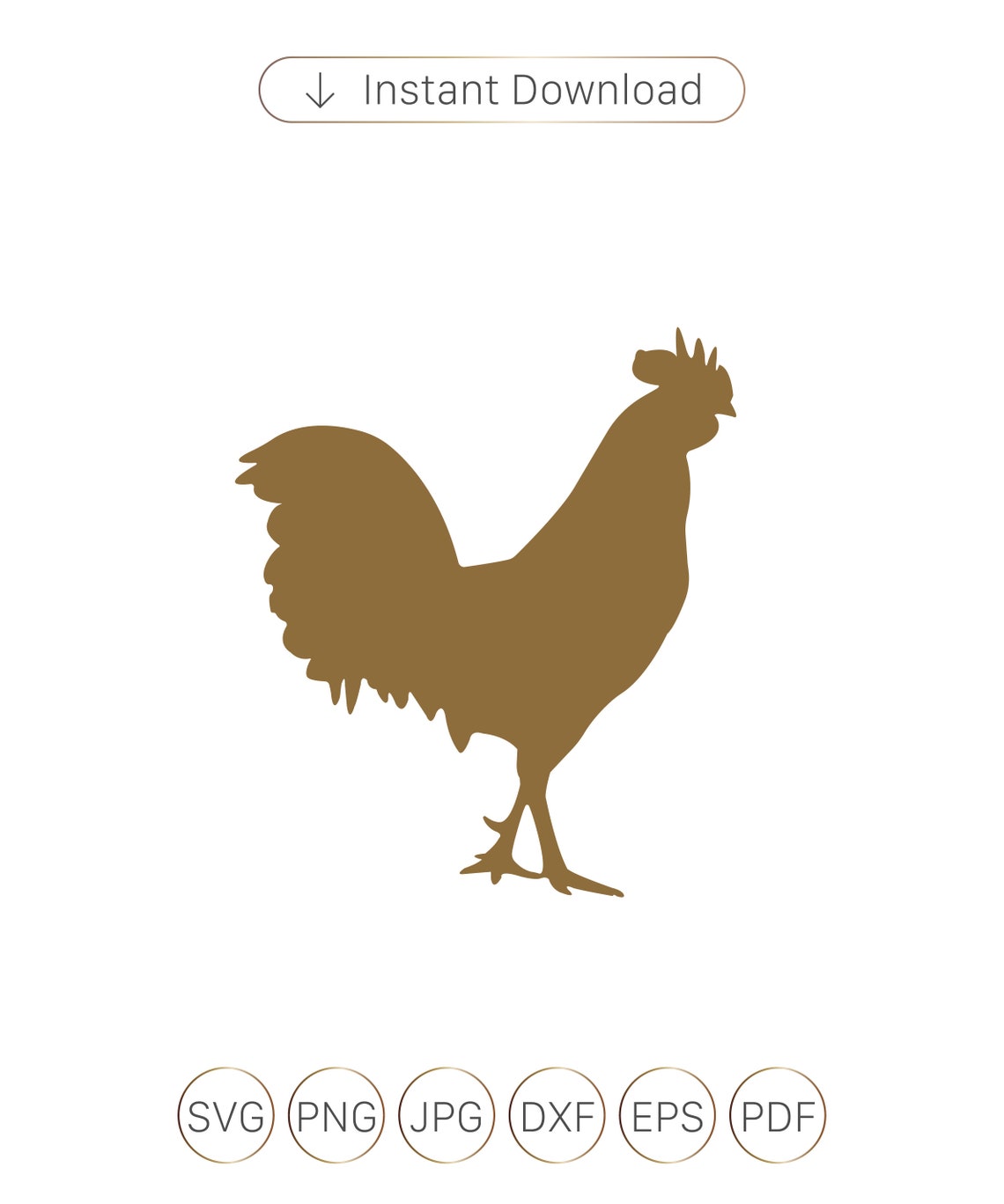 Rooster Svg Chicken SVG Rooster Silhouette Chicken - Etsy