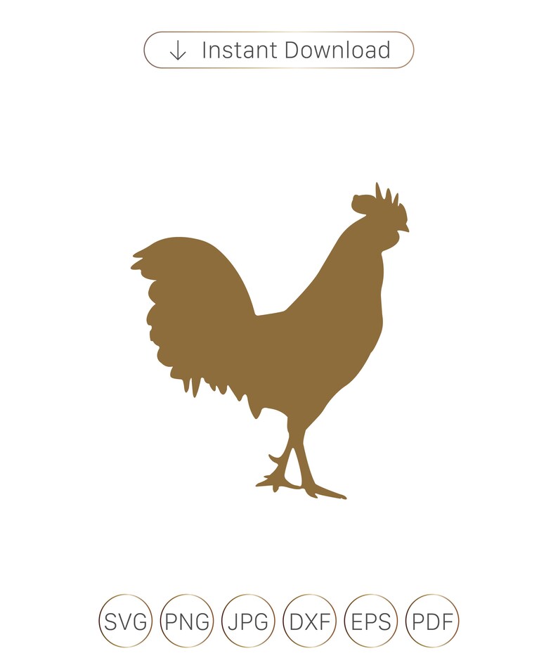 Gallo svg, Pollo SVG, Silueta de gallo, Silueta de pollo, Cricut de ...