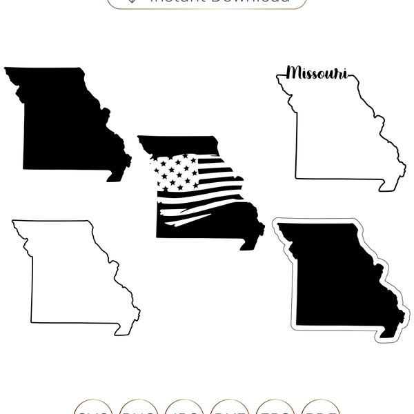 Missouri Outline Svg - Etsy