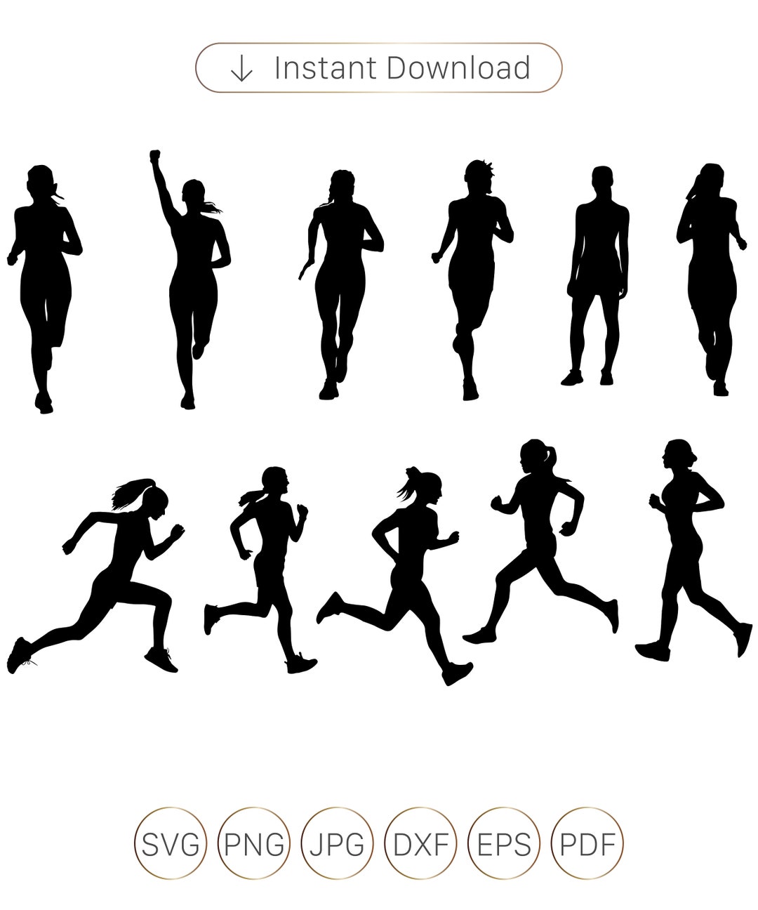 Runner SVG, Female Runner Silhouette Svg,running Woman Svg,running Svg ...
