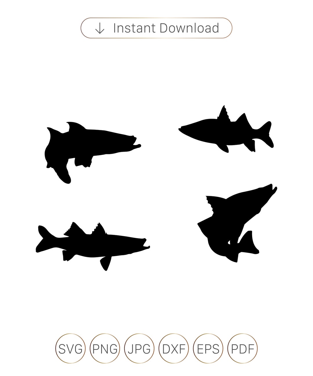Snook Fishing Svg, Fishing Svg,snook Fish Silhouette, Snook Fish Svg ...