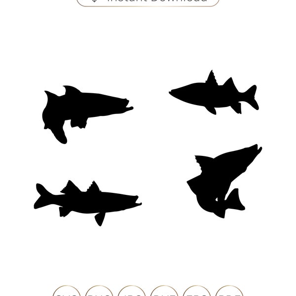 Snook Silhouette Svg - Etsy New Zealand