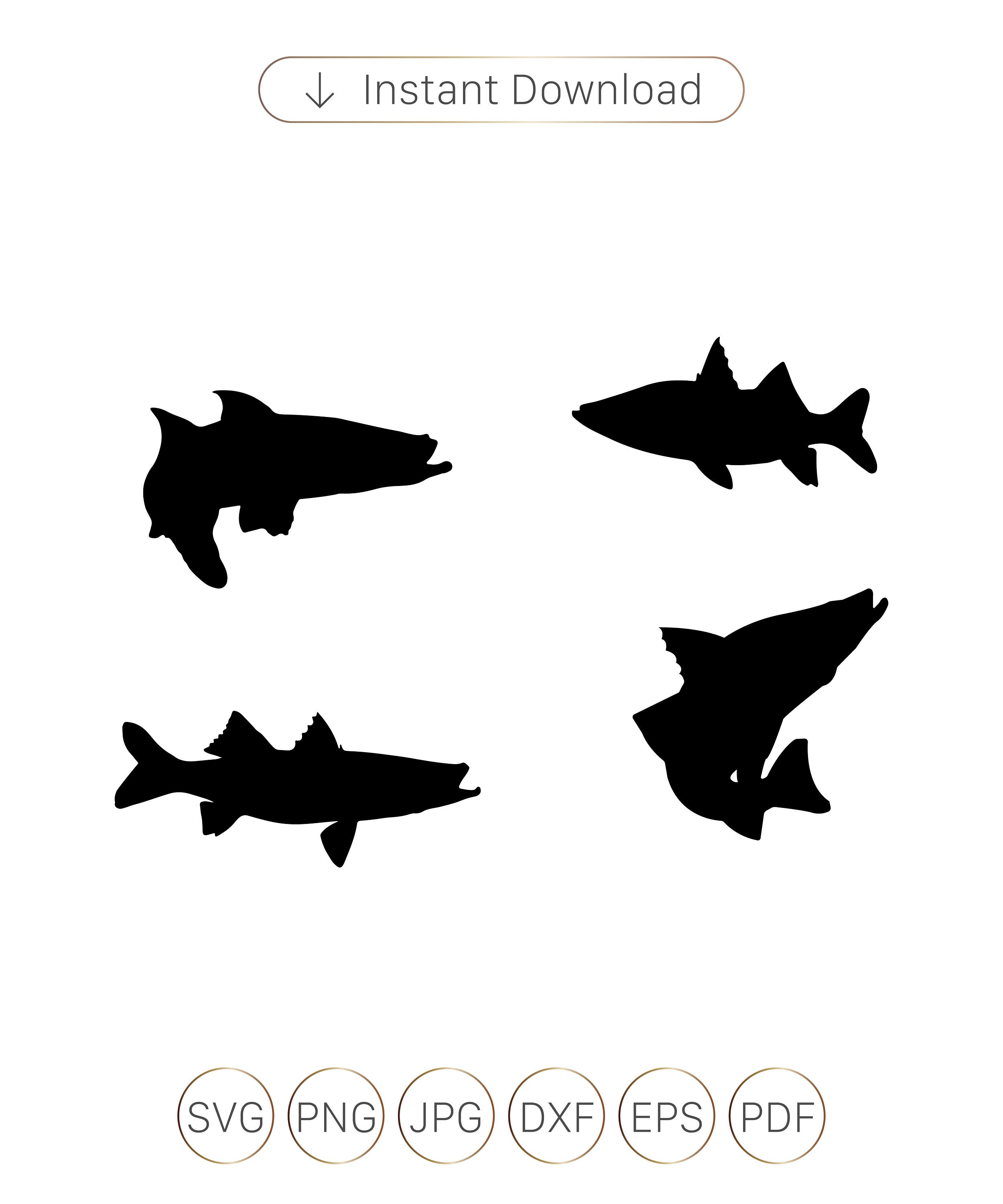 Snook Fishing Svg Fishing Svgsnook Fish Silhouette Snook | Etsy