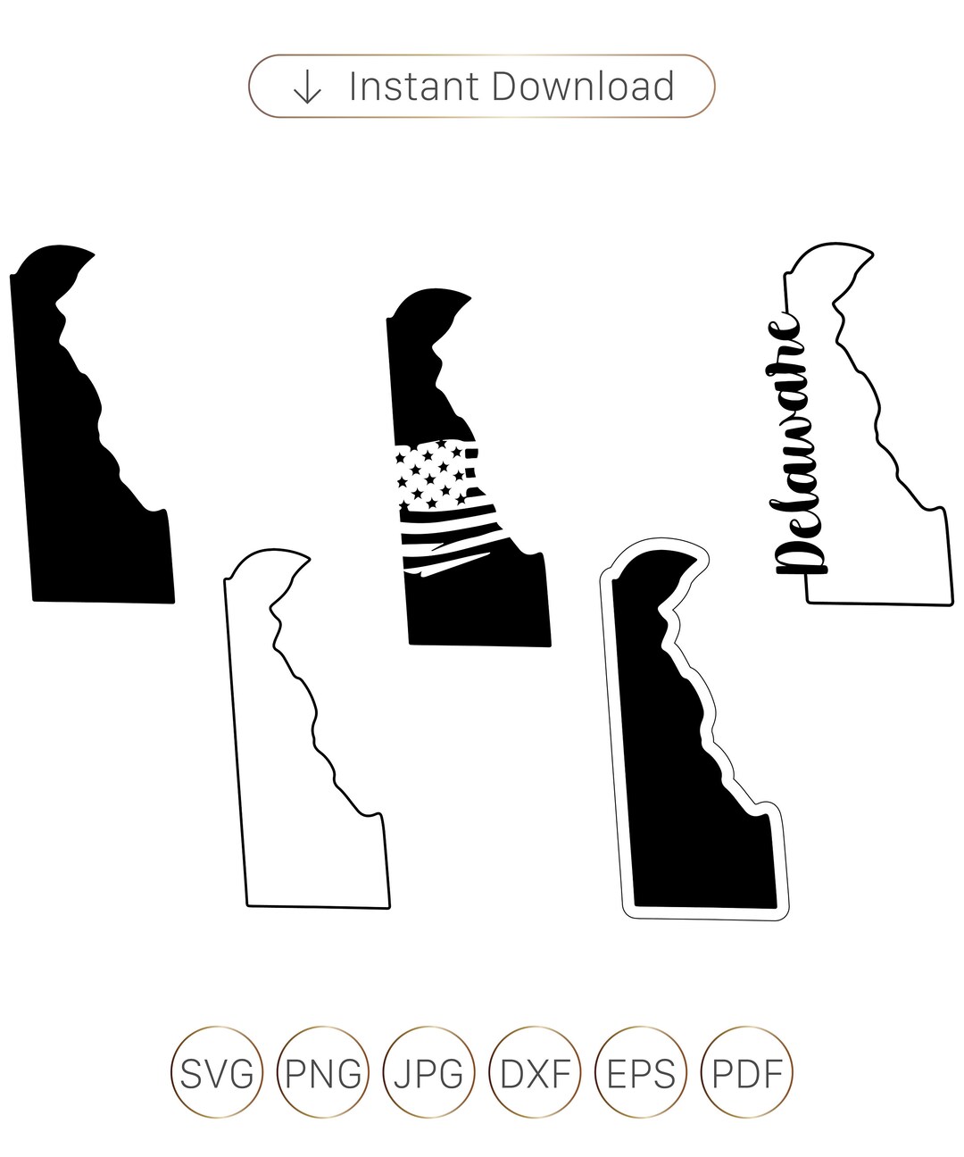Delaware SVG, Delaware State SVG, Delaware Silhouette, Delaware State ...
