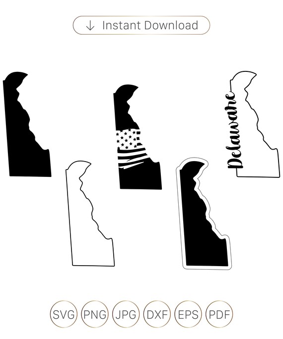 Delaware SVG Delaware State SVG Delaware Silhouette - Etsy