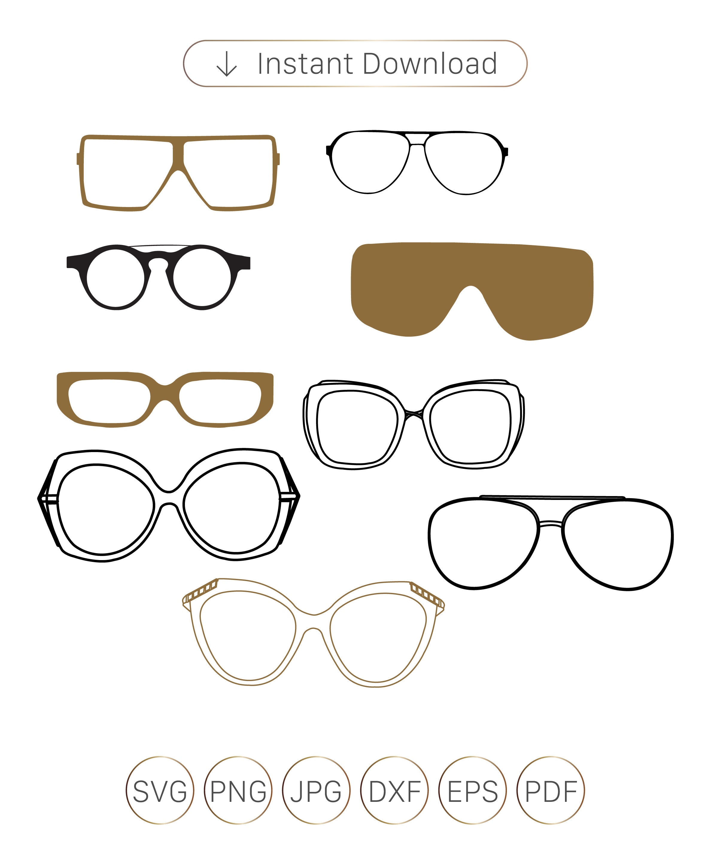 Sunglasses SVG Aviators SVG Glasses SVG Sunglasses - Etsy Canada