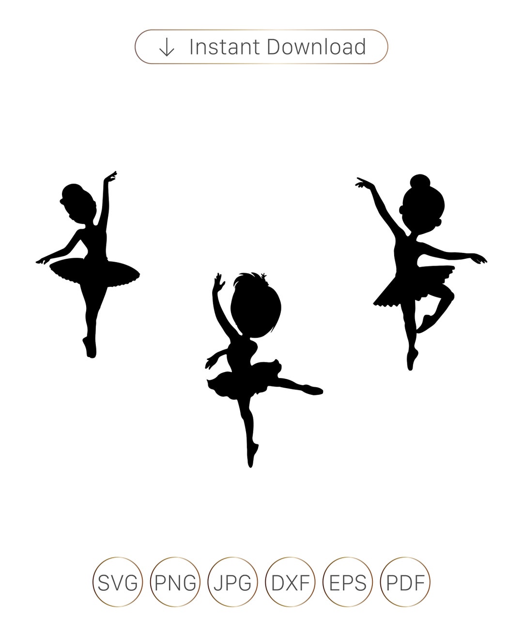Ballerina SVG, Ballet SVG, Ballerina Silhouette, Ballet Silhouette ...