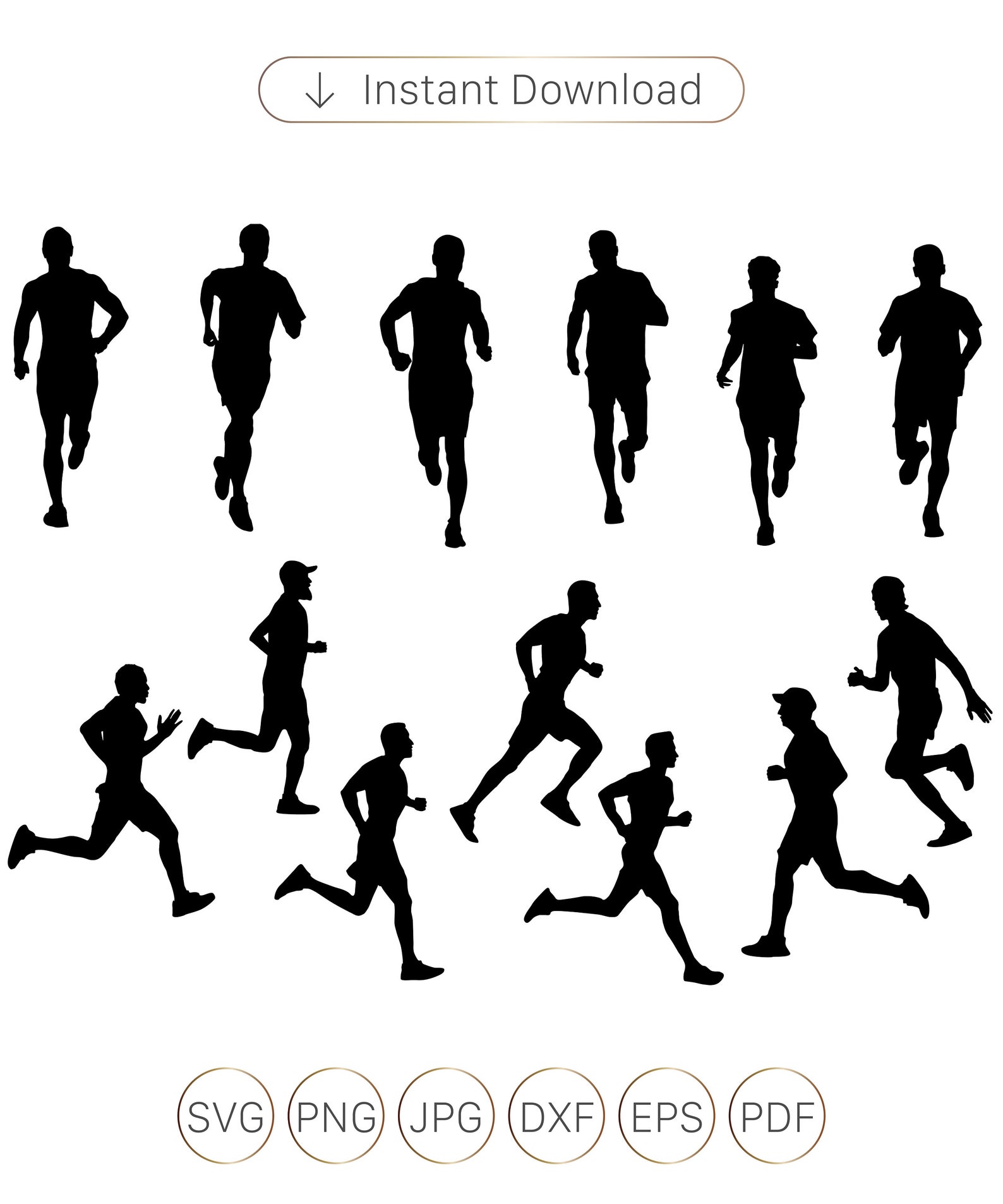 Runner SVG, Running Man Svg, Runner Silhouette SVG, Running SVG, Runner ...