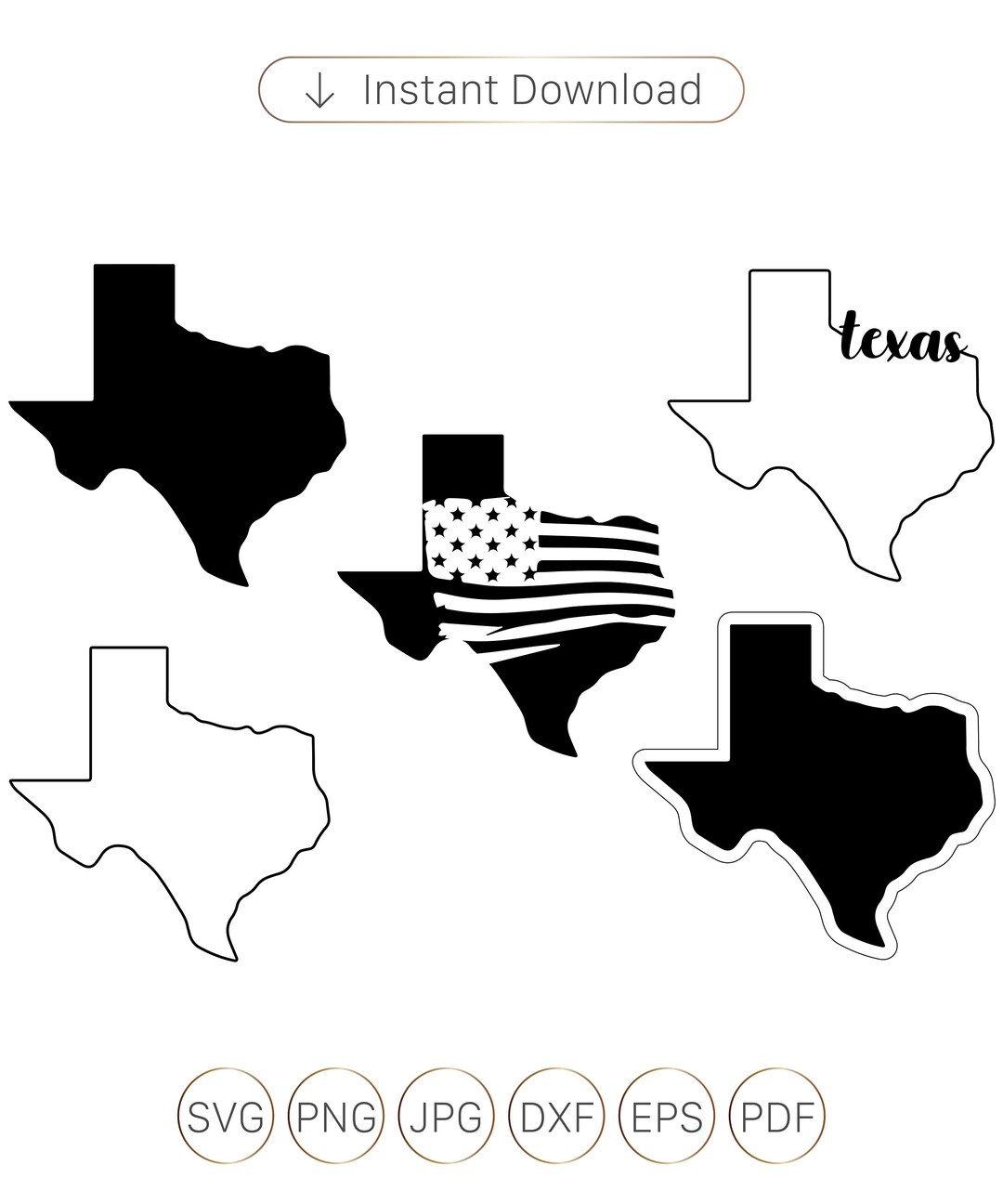 Texas SVG, Texas State SVG, Texas Silhouette, Texas State Silhouette ...