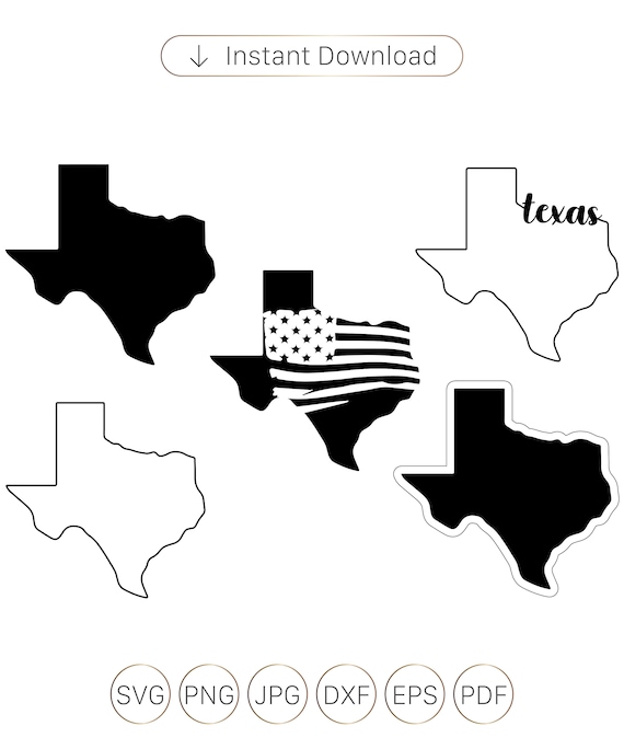 Texas SVG Texas State SVG Texas Silhouette Texas State - Etsy