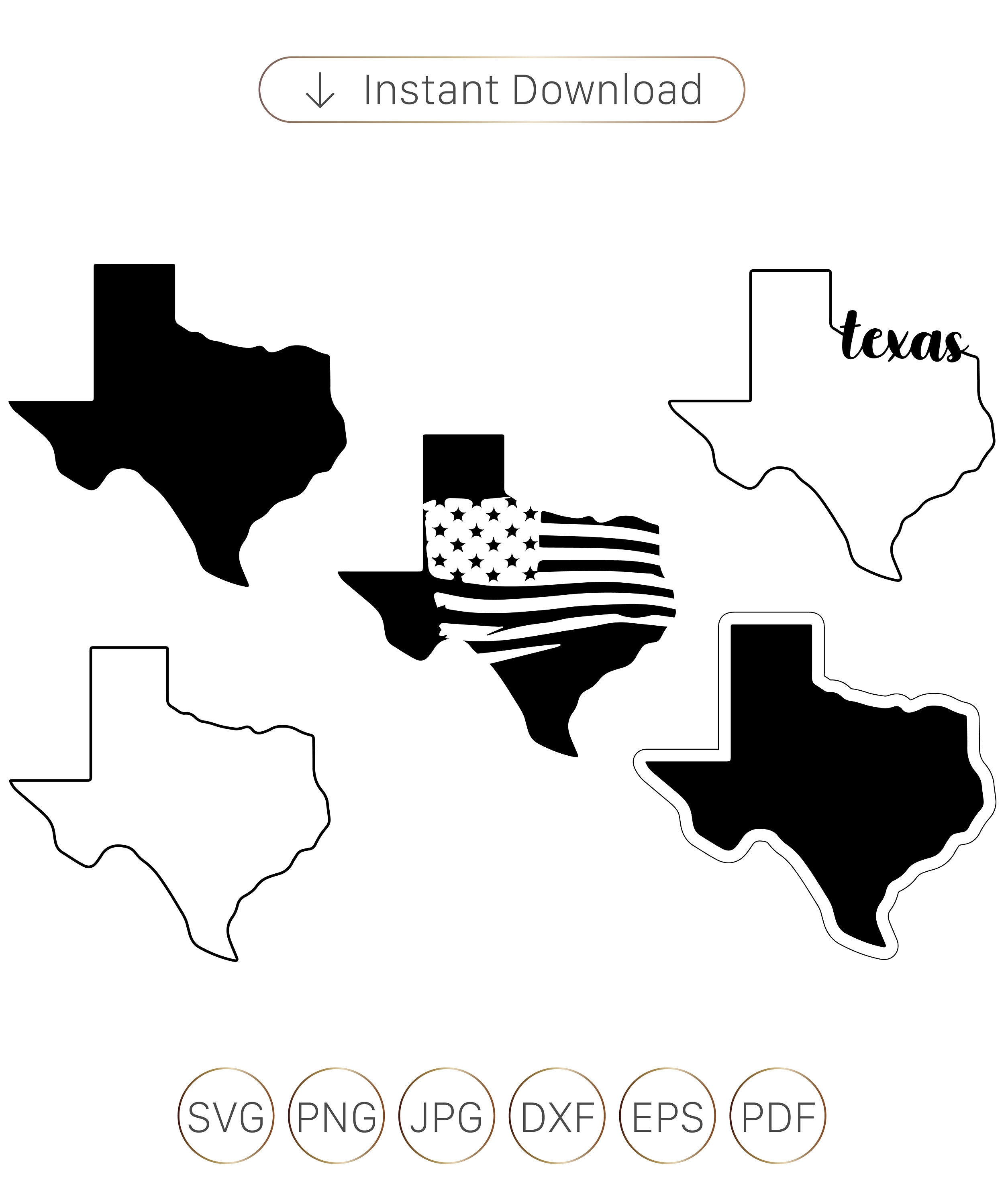 Texas SVG, Texas State SVG, Texas Silhouette, Texas State Silhouette ...