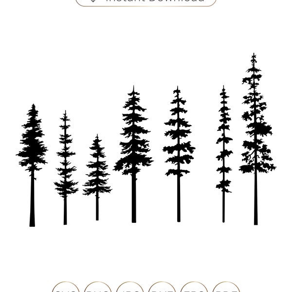 Tree Line Svg - Etsy