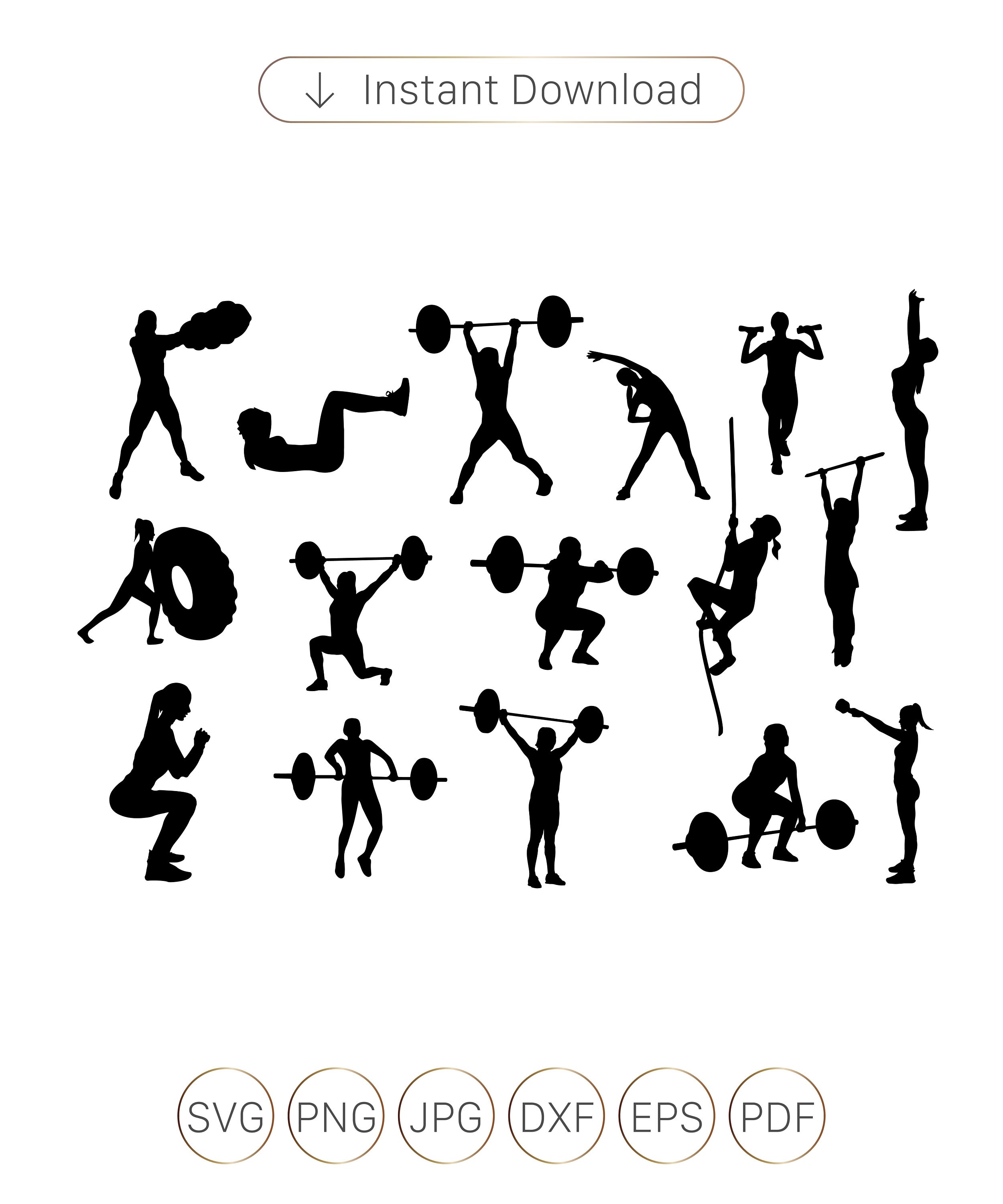 Female Bodybuilder Svgfemale Crossfit Svgfemale Body Builder - Etsy
