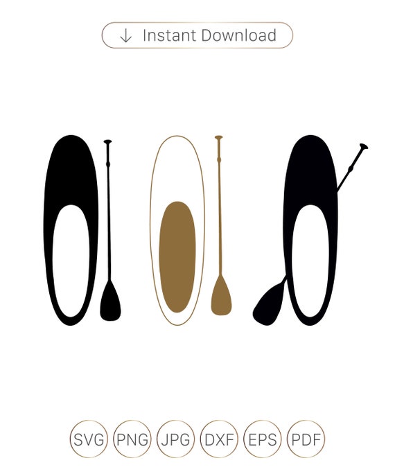 Papercraft Scrapbooking paddle board vector Paddle Board SVG silhouette ...