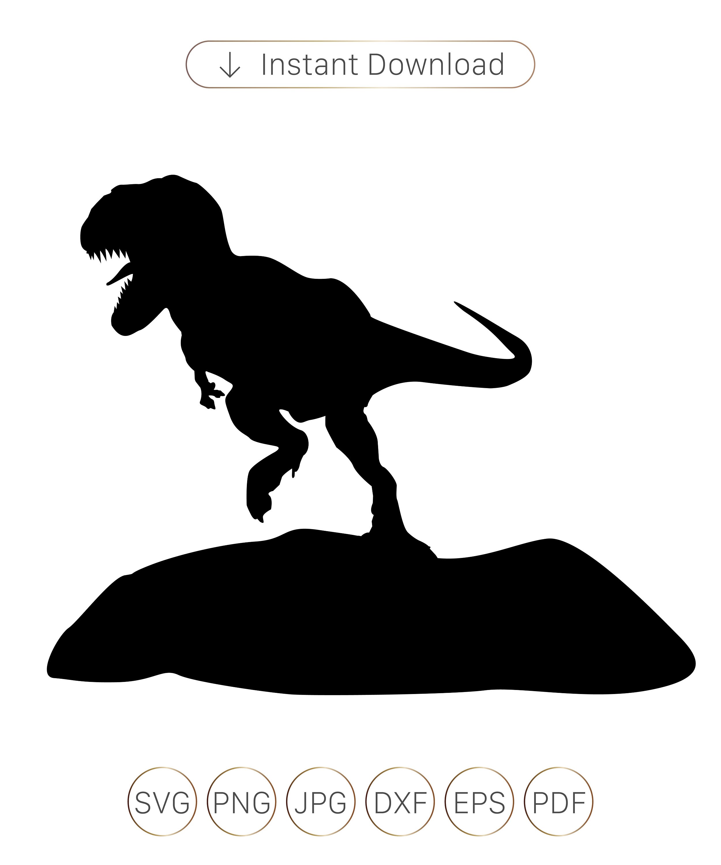 Dinosaurio SVG Silueta de dinosaurio T-Rex SVG T-Rex PNG - Etsy México