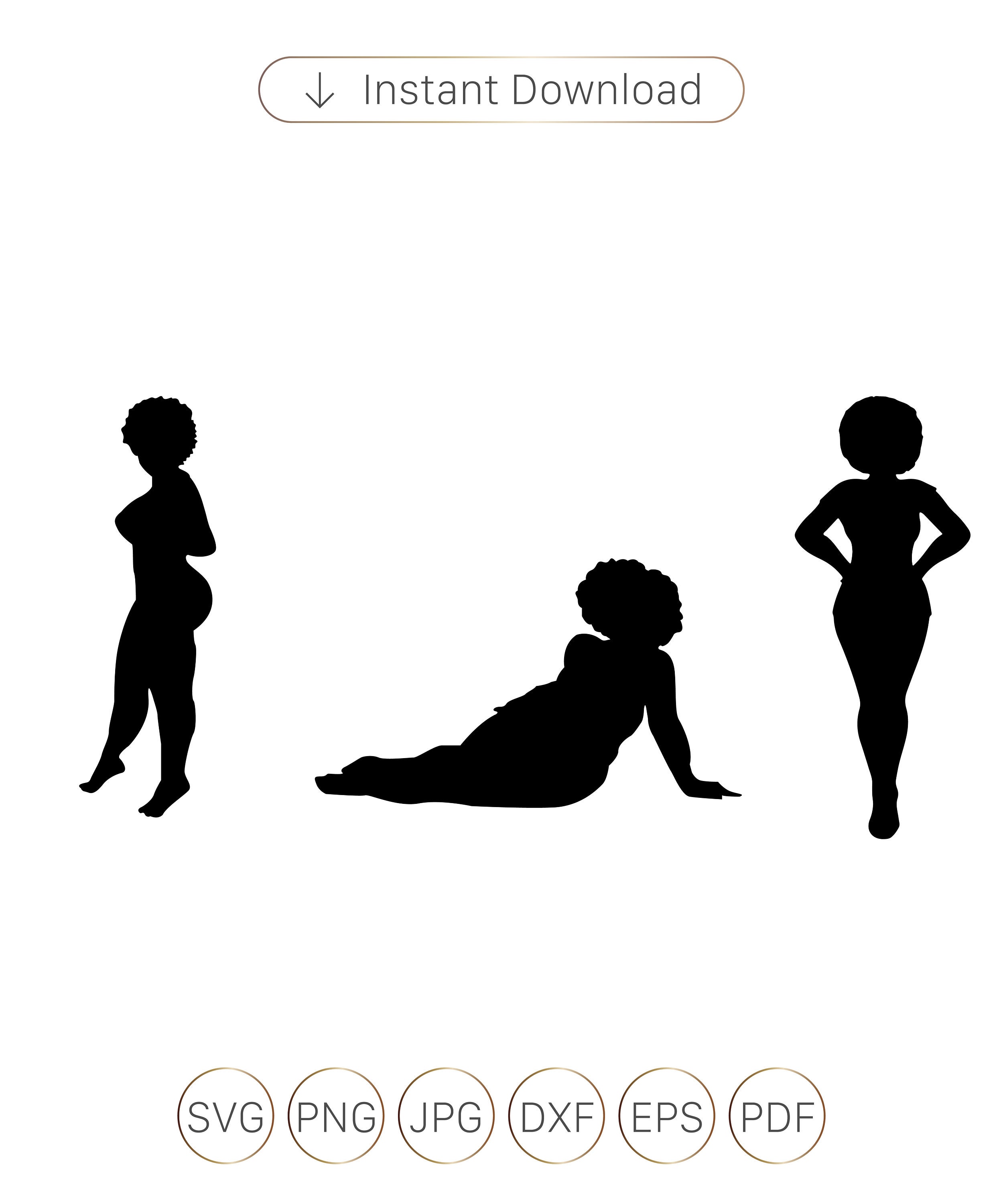 Woman Diva SVG, Afro Black Woman, Curvy Logo,womens,curvy Queen Svg ...