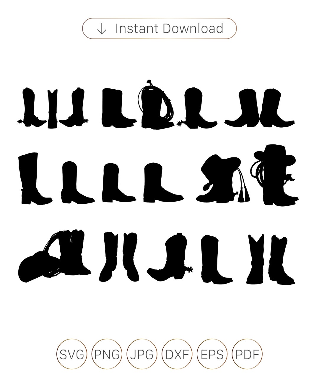 Cowboy Boots SVG, Cowgirl Boots Svg,cowboy Boots Silhouette,western ...