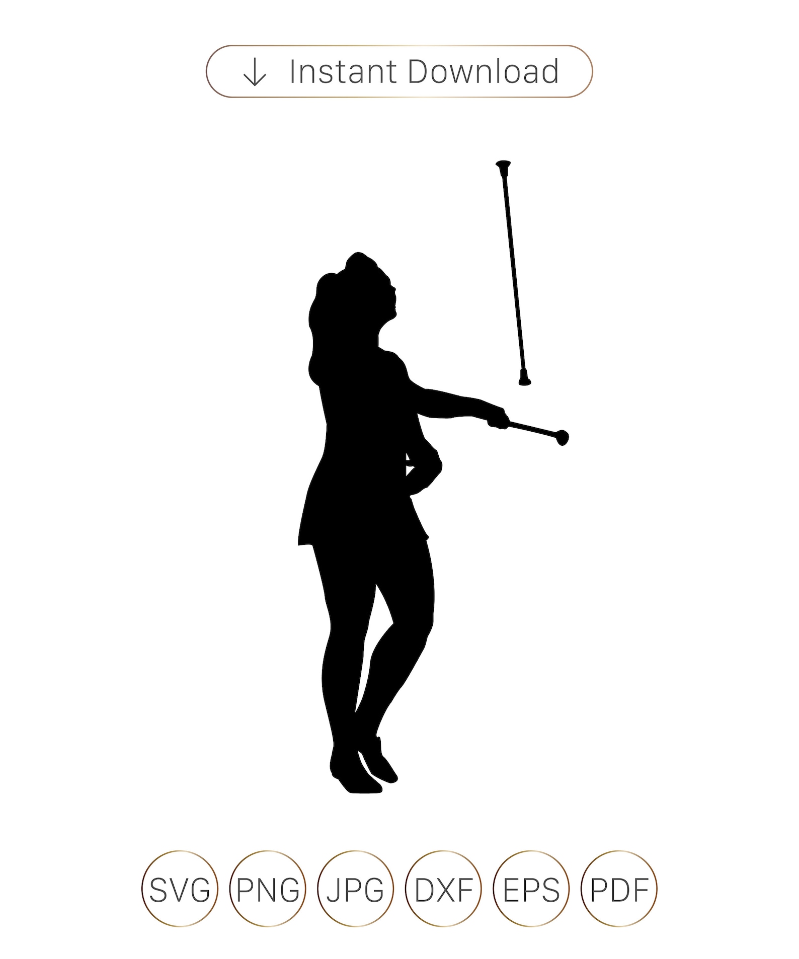 Baton Twirling SVG, Baton Svg, Majorette Baton Twirling Gymnastics Svg ...