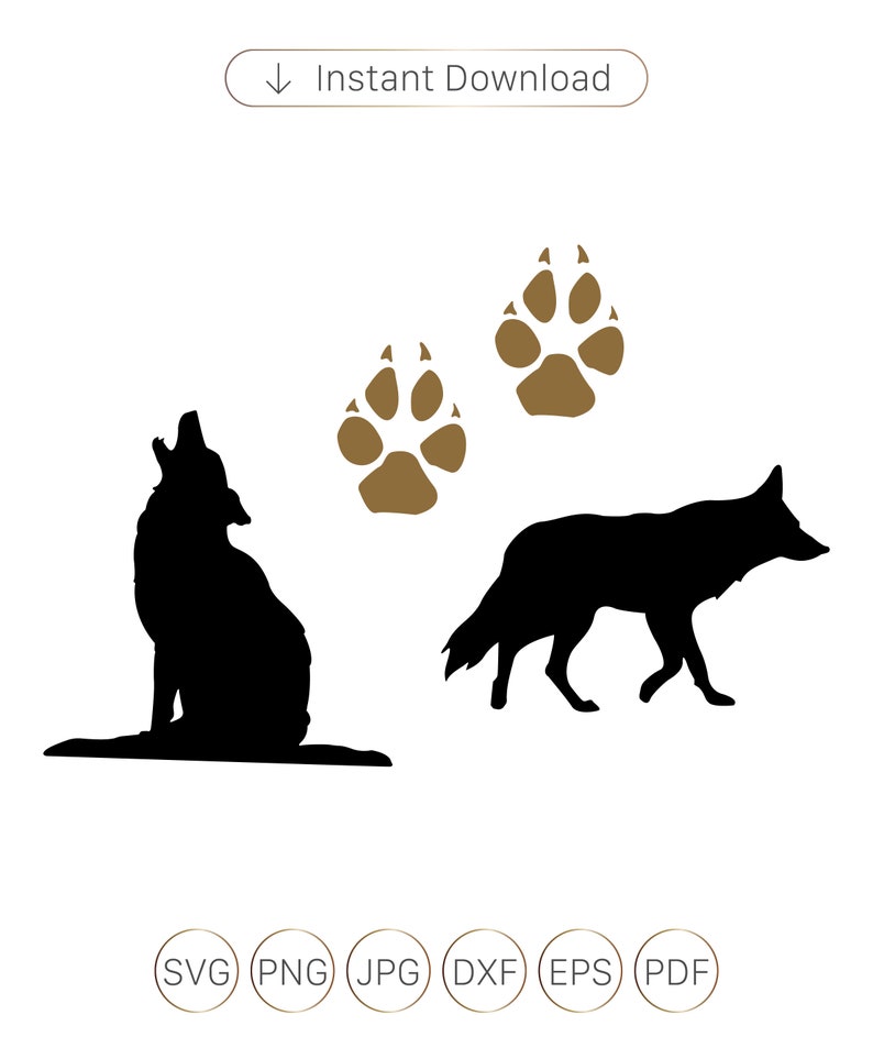 Coyote SVG Coyote Silhouettes Coyote Dxf Coyote Vector Svg - Etsy