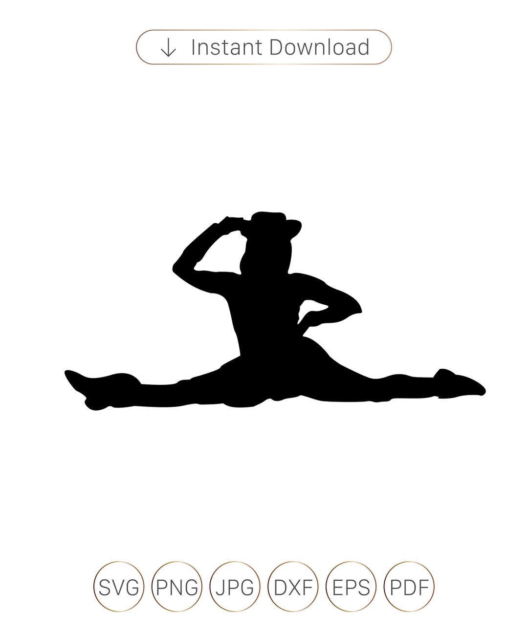 Drill Dance Team Silhouettes Svgpngepsdxf Vinyl Ready Files Clip Art For Commercial Vector