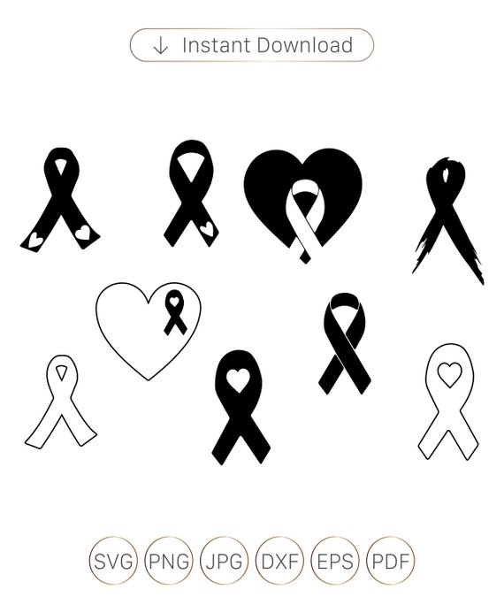 Cancer Ribbon SVG Awareness Ribbon SVG Breast Cancer Ribbon - Etsy