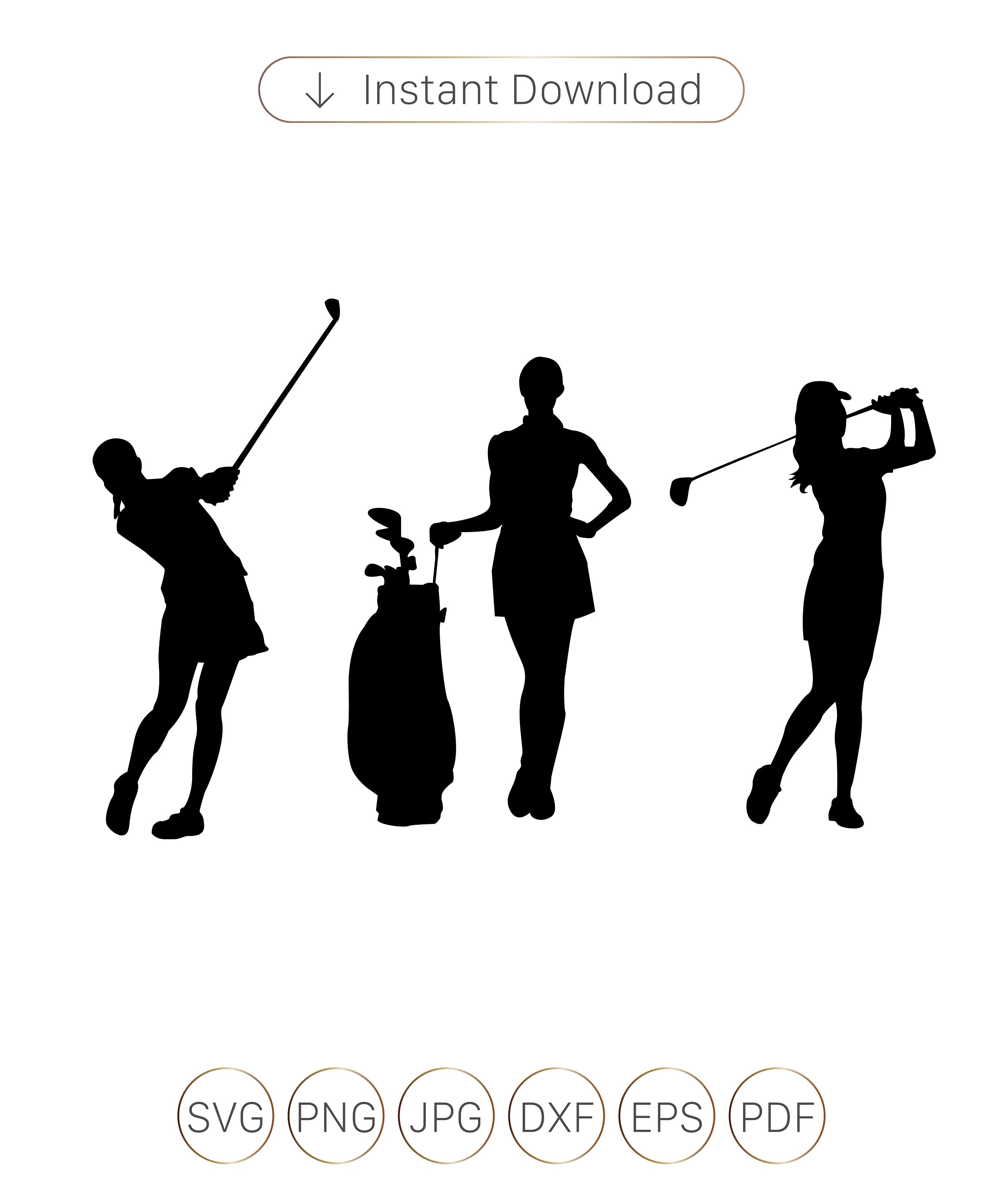 Female Golfers Clipart
