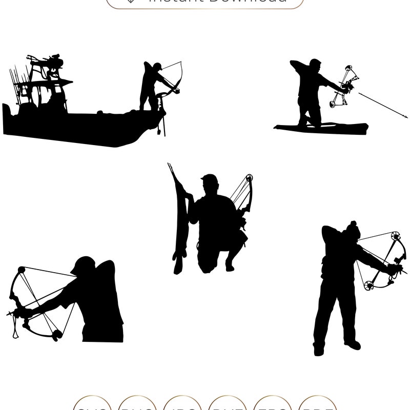 Bowfishing Svg Decals - Etsy
