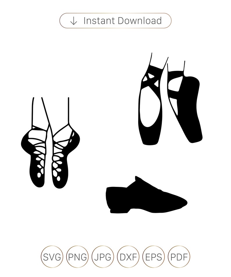 Dance Shoes SVG Bundle, Ballet, Irish, Tap, Jazz (digital Download) - Etsy