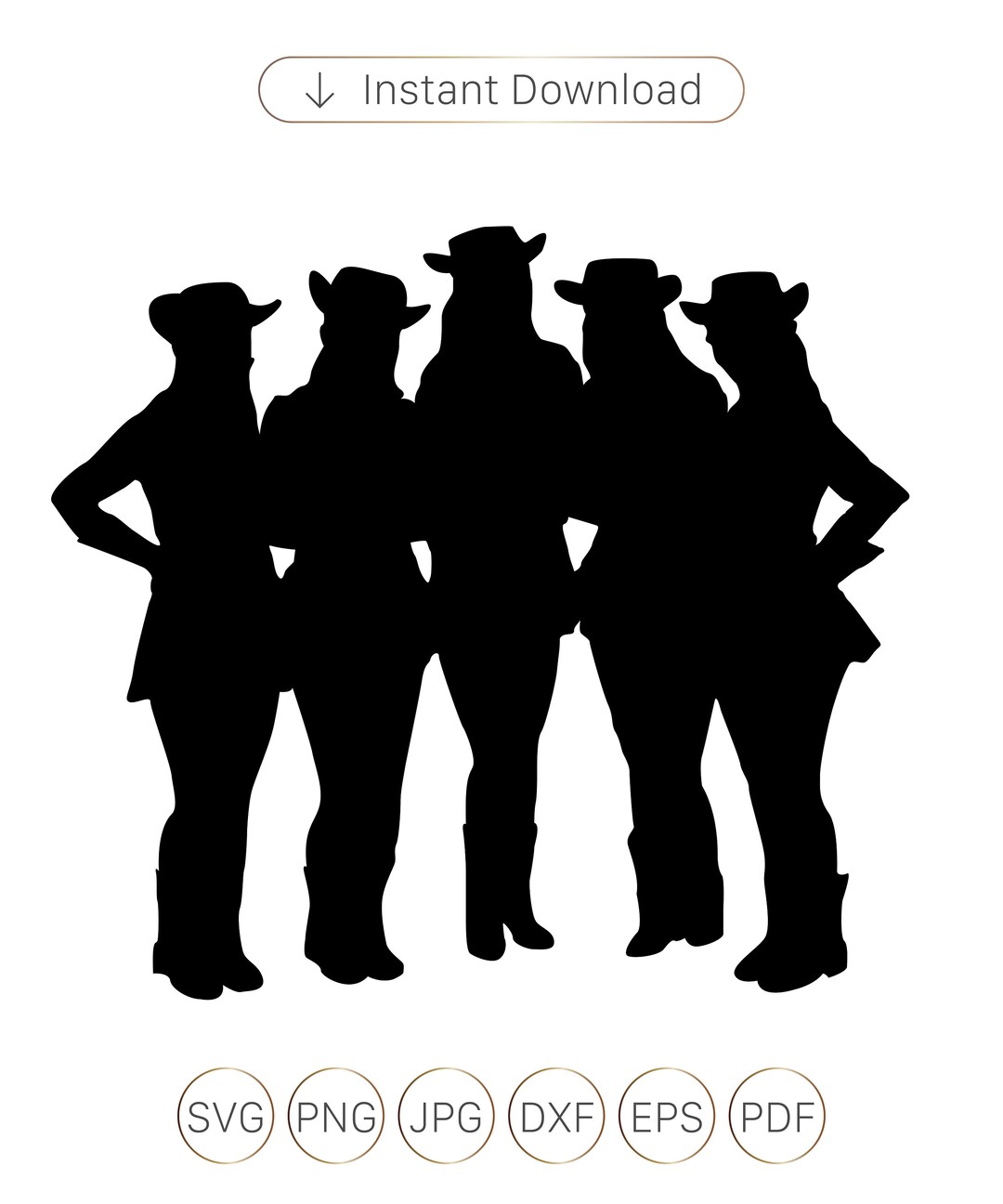 Drill Dance Team Silhouettes Svg,png,eps,dxf, Drill Dance Team SVG ...