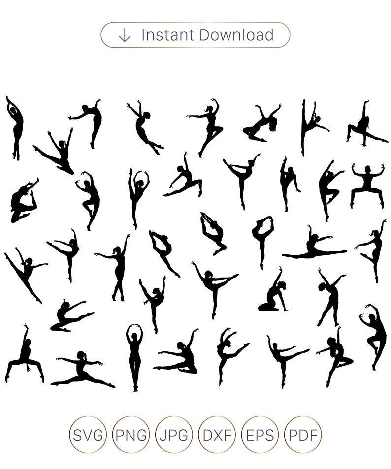 Dance Svg Dance Silhouettedancer Svg Dancer Silhouettes - Etsy