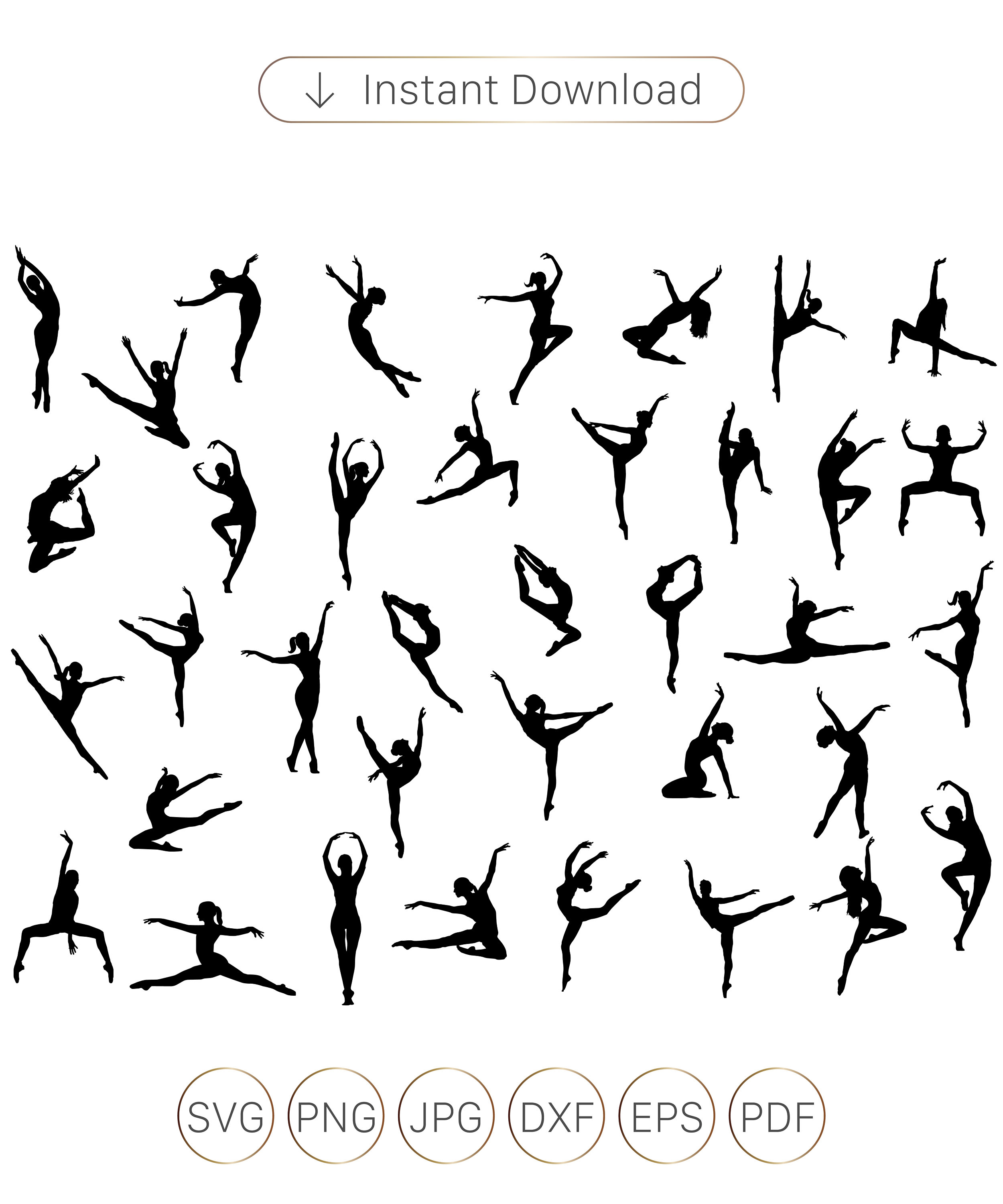 Dance Svg Dance Silhouettedancer Svg Dancer Silhouettes - Etsy