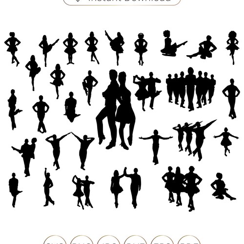 Irish Dancer SVG Silhouette Irish Dancing Clipartirish - Etsy