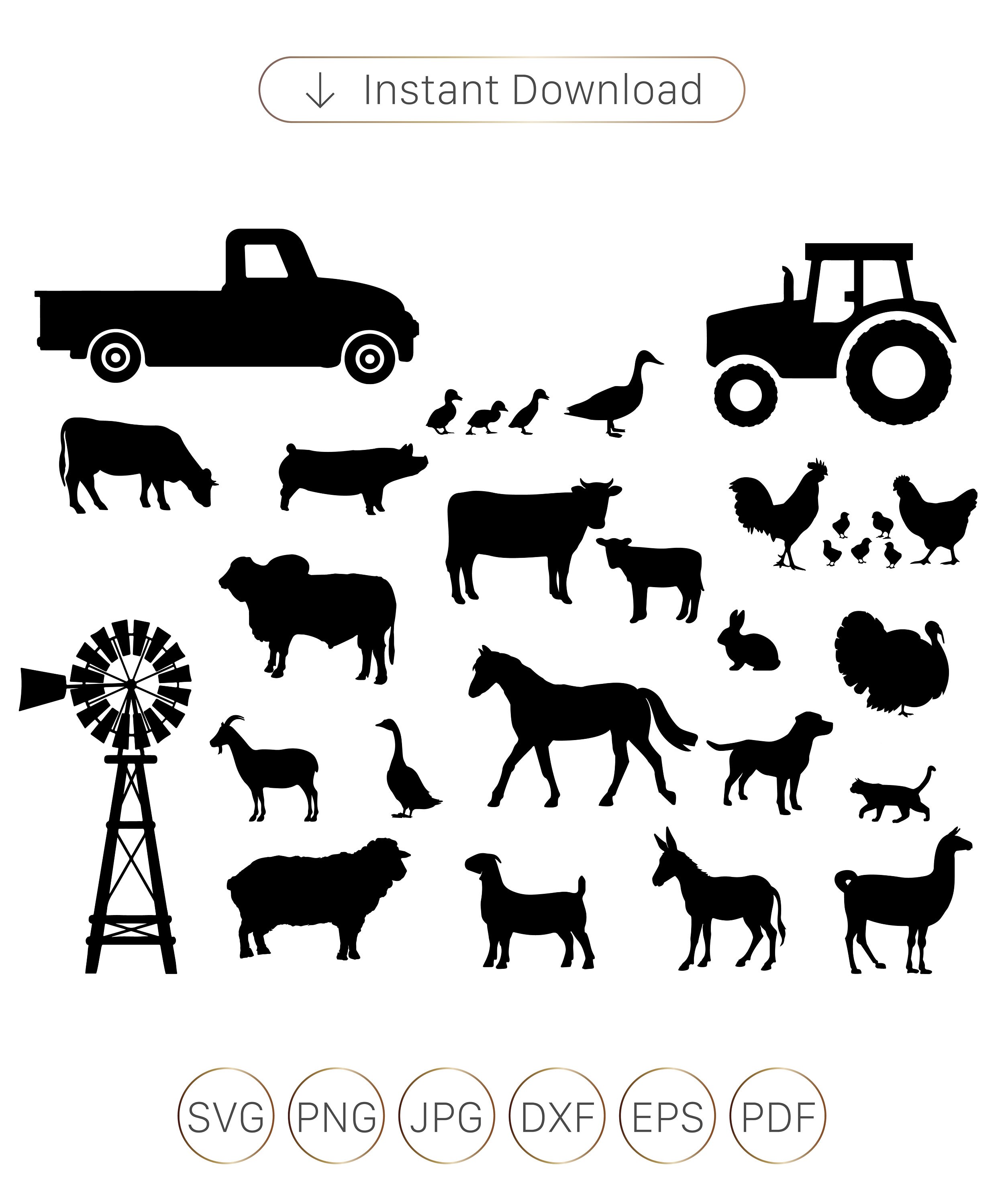 Animales de granja SVG Animal SVG Bundle Farm Life svg Farm - Etsy México