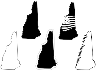 New Hampshire Outline Svg - Etsy