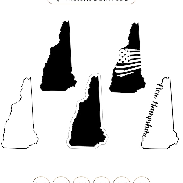 New Hampshire Svg - Etsy