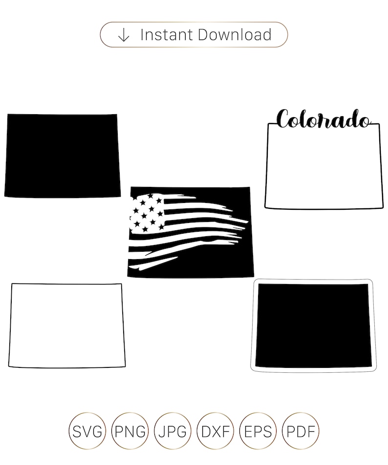 Colorado SVG Colorado State SVG Colorado Silhouette - Etsy