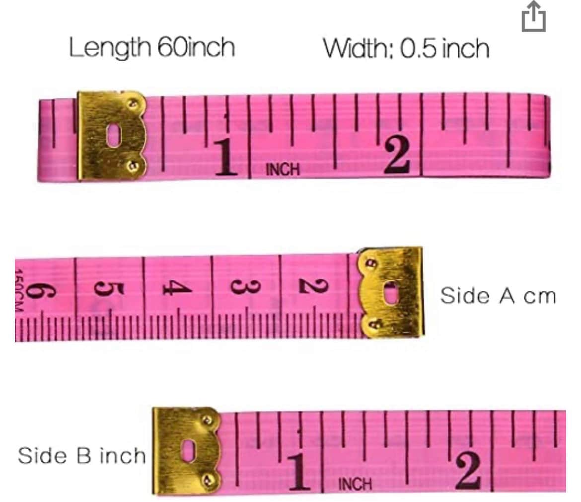 Tape Measure, Fabric Sewing Tailor, Vinyl Measurement, 60-inch Soft ...