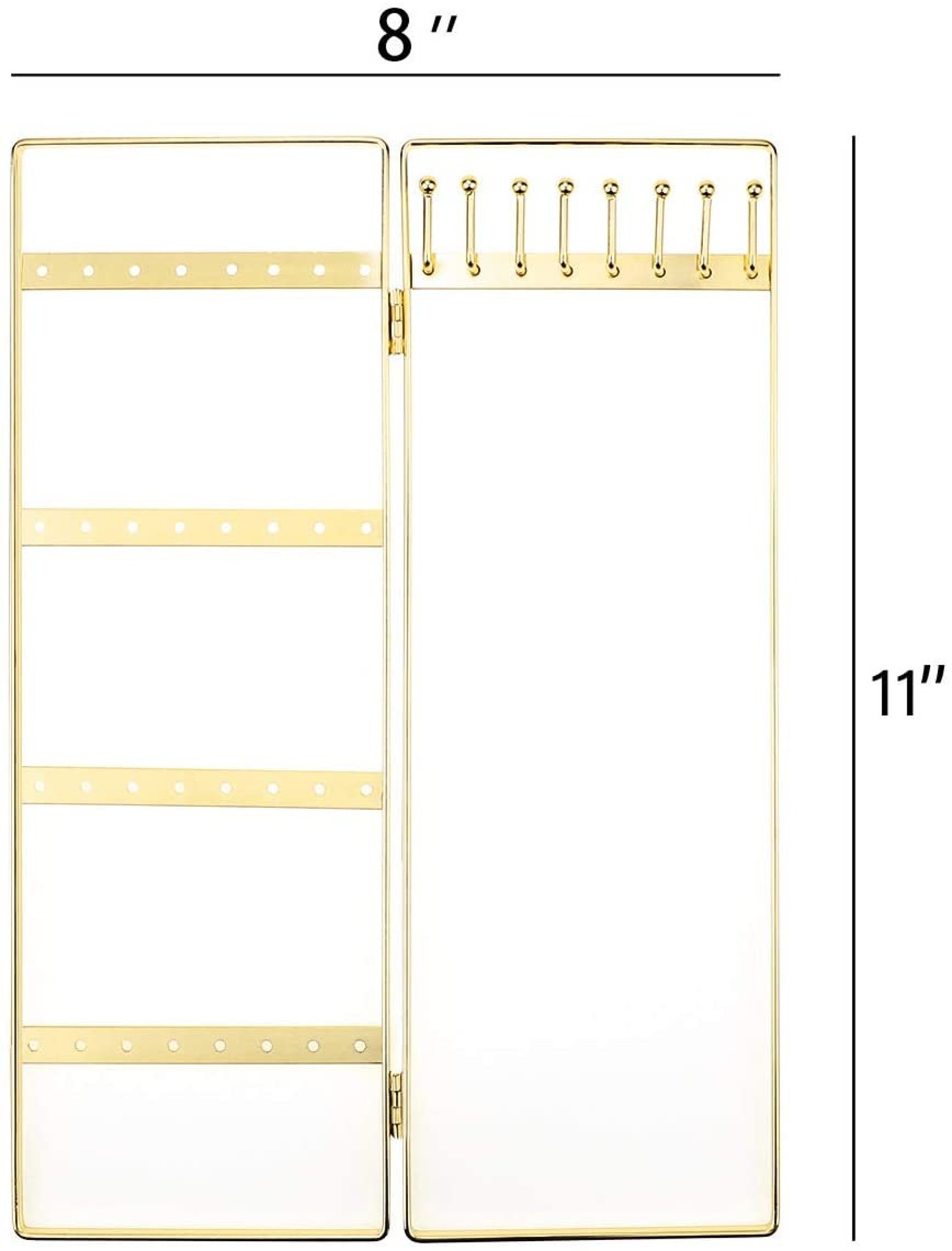 Foldable Golden Jewelry Stand for Rings Necklace Earrings | Etsy