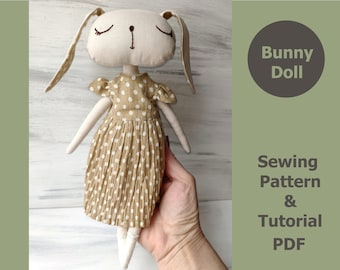 Bunny Sewing Pattern Stuffed Animal Pattern PDF Rabbit - Etsy