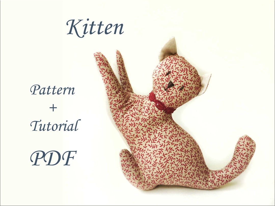Toy Cat Pattern, Playful Kitten Tutorial PDF - Etsy