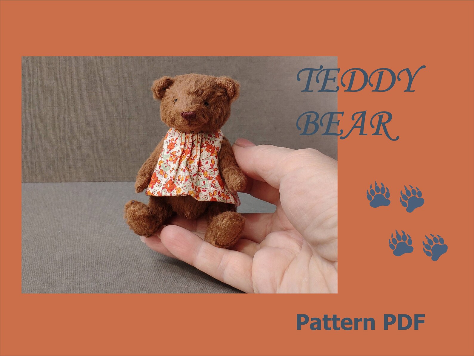 Teddy Bear Plush Sewing Pattern Pdf, Instant Download - Etsy