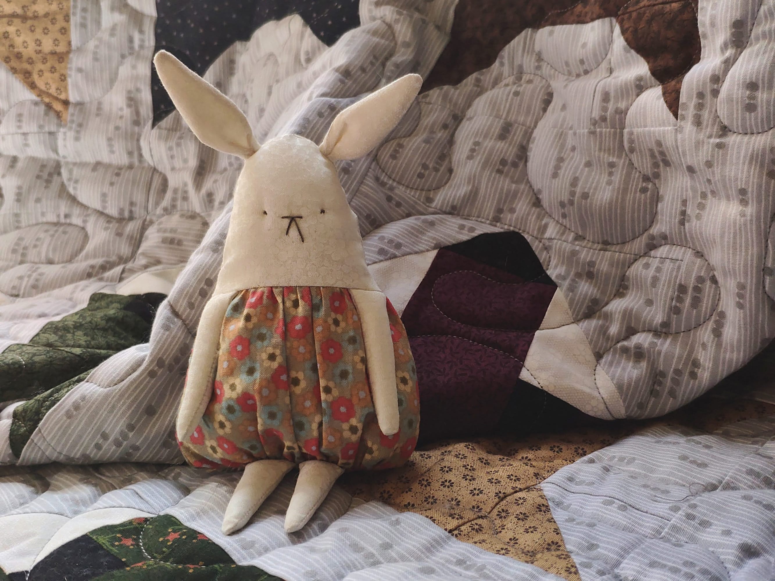 Bunny Sewing Pattern Pdf, DIY Sewing Pattern, Textile Soft Anti Stress ...