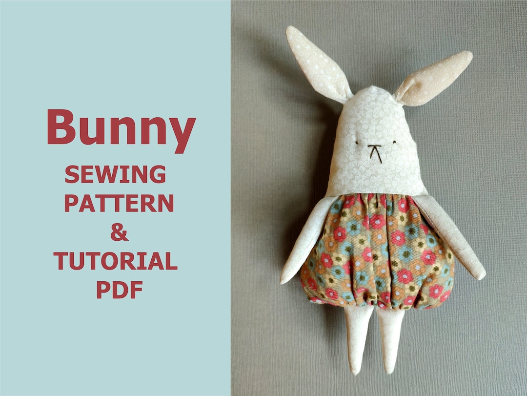 Bunny Sewing Pattern Pdf, DIY Sewing Pattern, Textile Soft Anti Stress ...