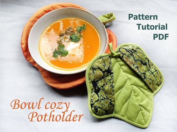 Fabric Bowl Cozy Pot Holder Pattern Pumpkin Patch Instant - Etsy