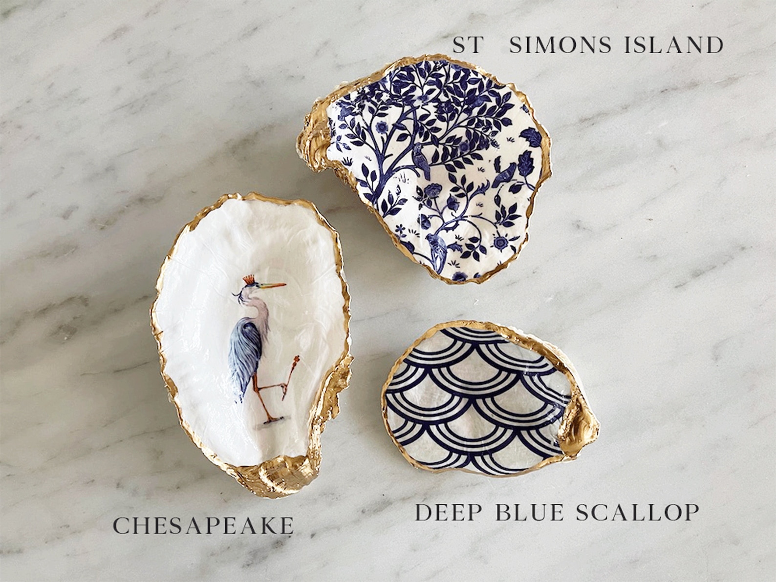 Gilded Oyster Shell Jewelry Dish Lowcountry Coastal Decor | Etsy