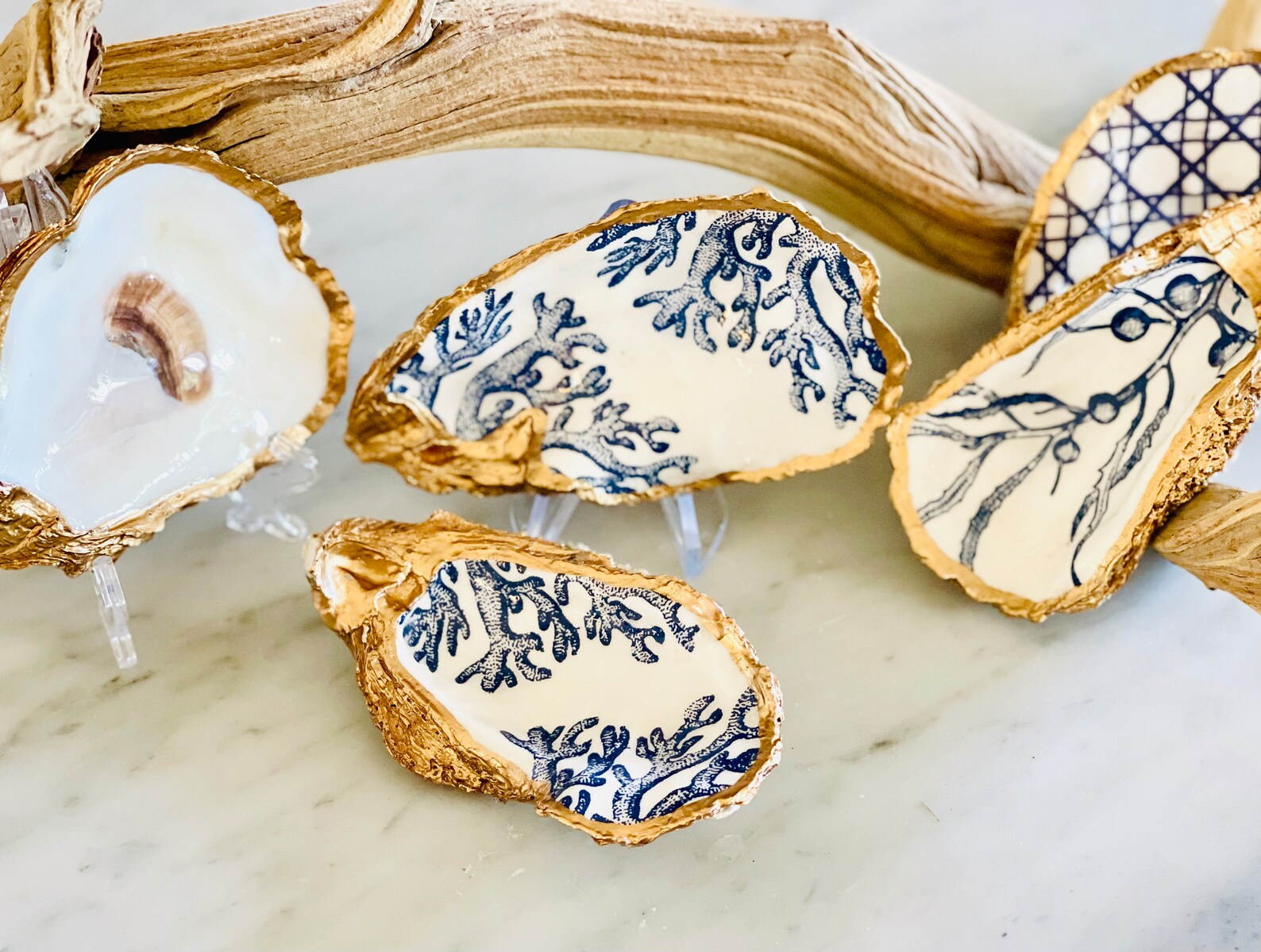 Gilded Oyster Shell Jewelry Dish - Etsy