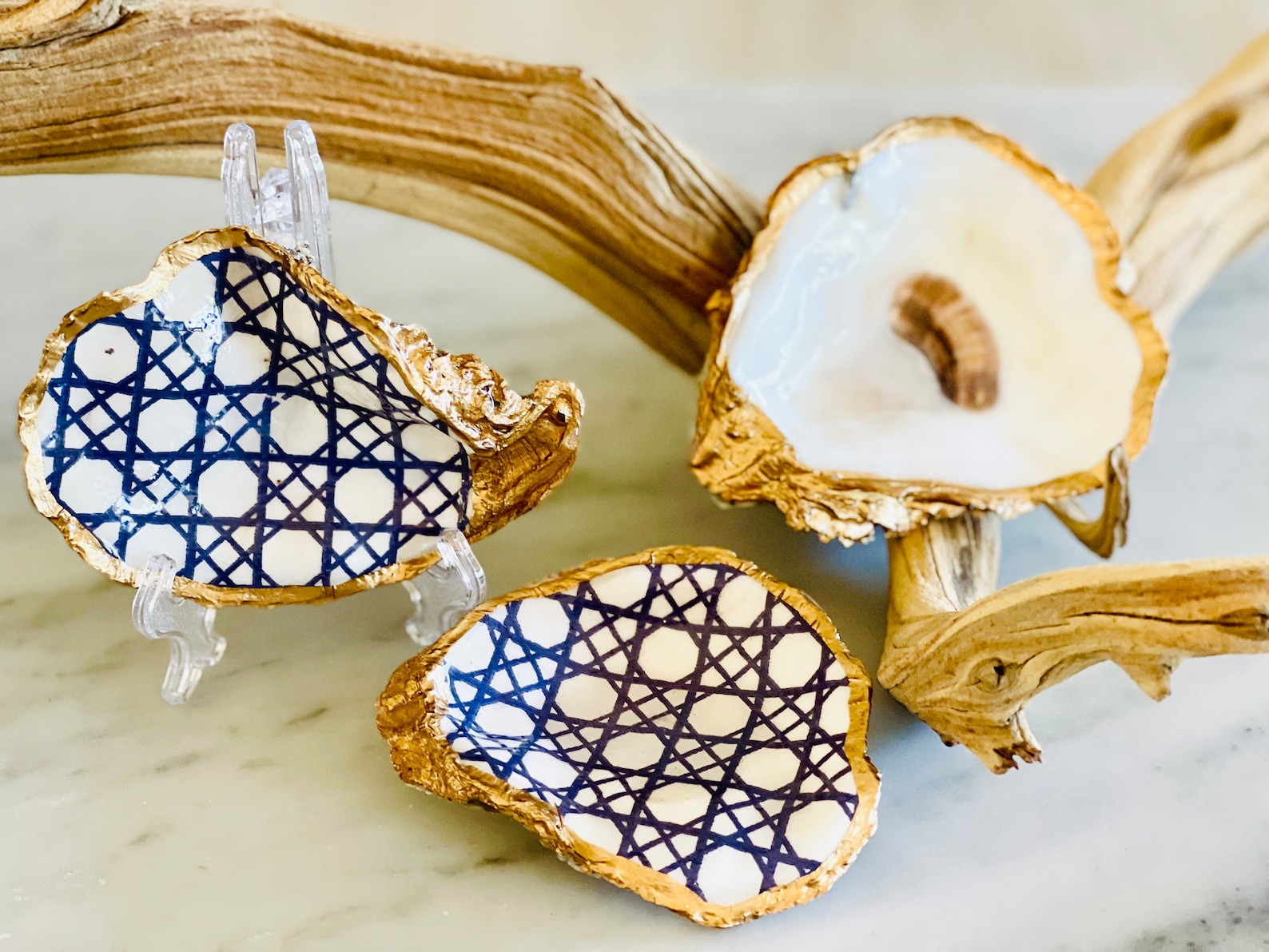 Gilded Oyster Shell Jewelry Dish - Etsy