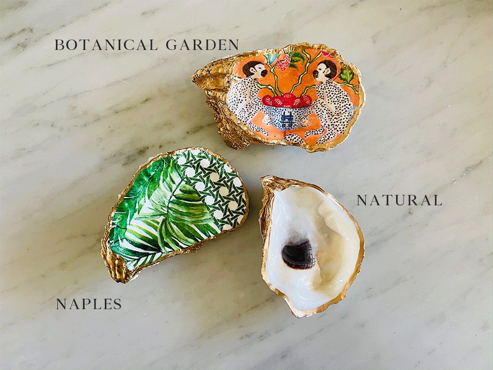 Gilded Oyster Shell Jewelry Dish Lowcountry Coastal Decor | Etsy