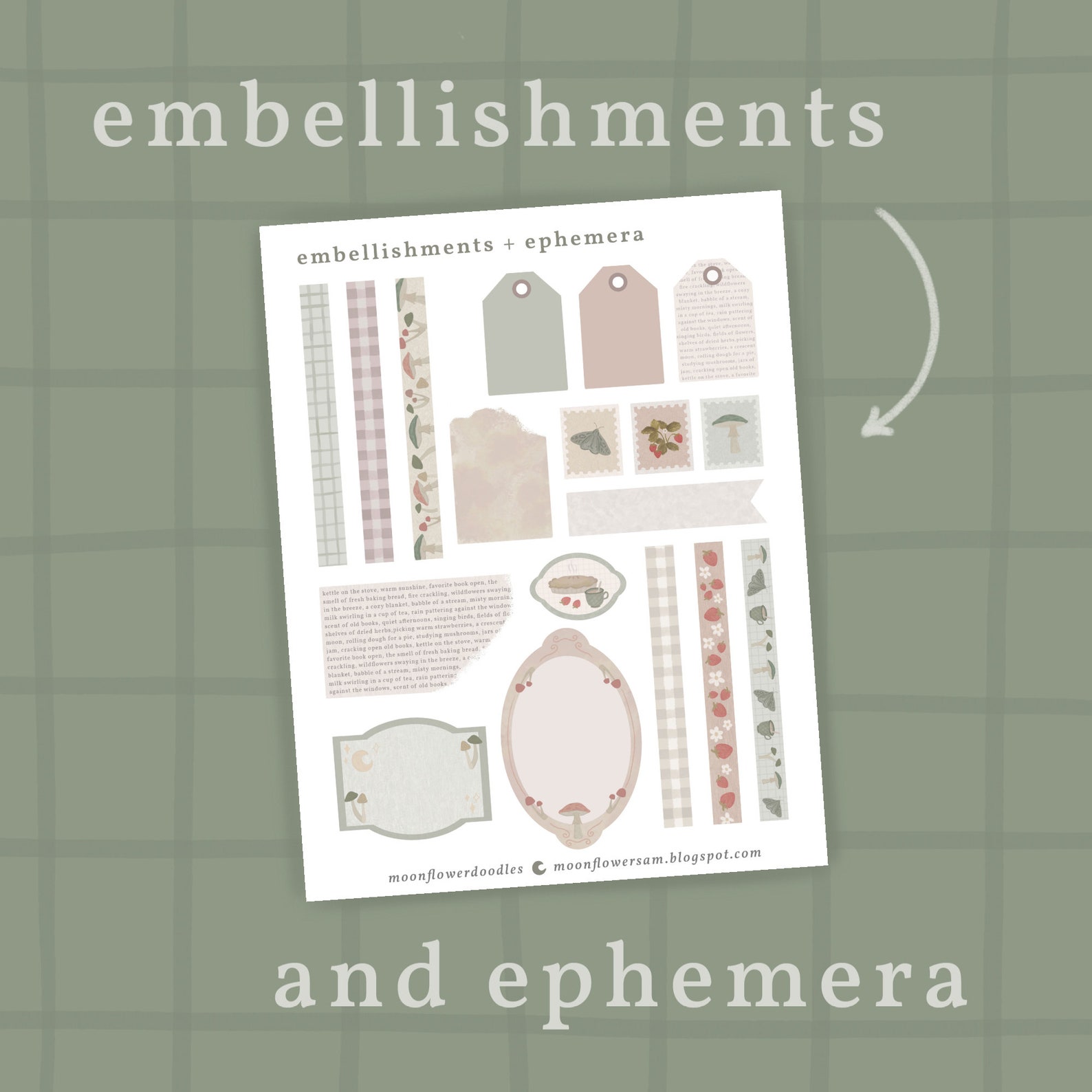 Printable Pen Pal Kit Cottagecore Digital Download | Etsy